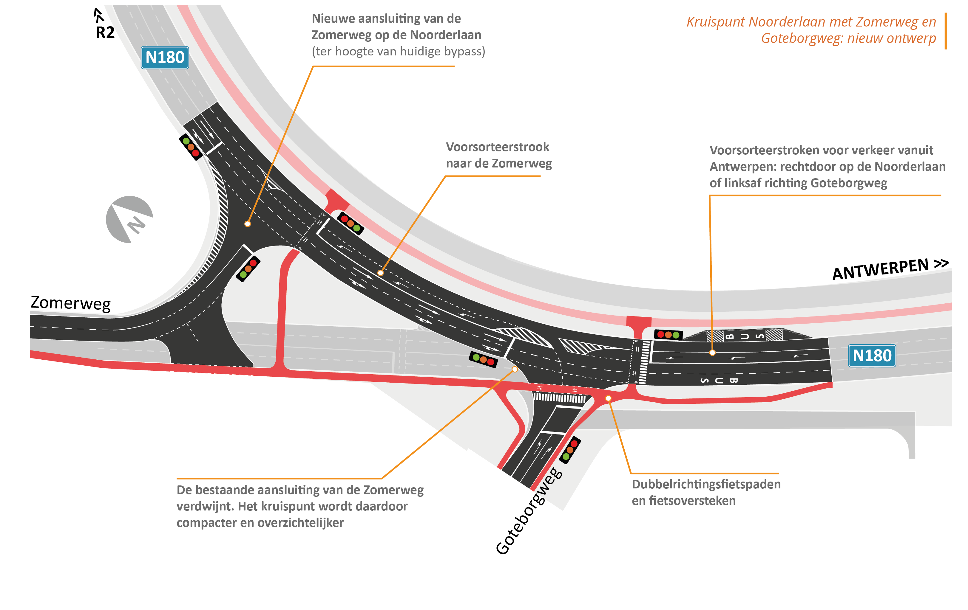 Vernieuwing Noorderlaan, renovatie Fordbruggen en herinrichting kruispunt Zomerweg | Wegen en ...
